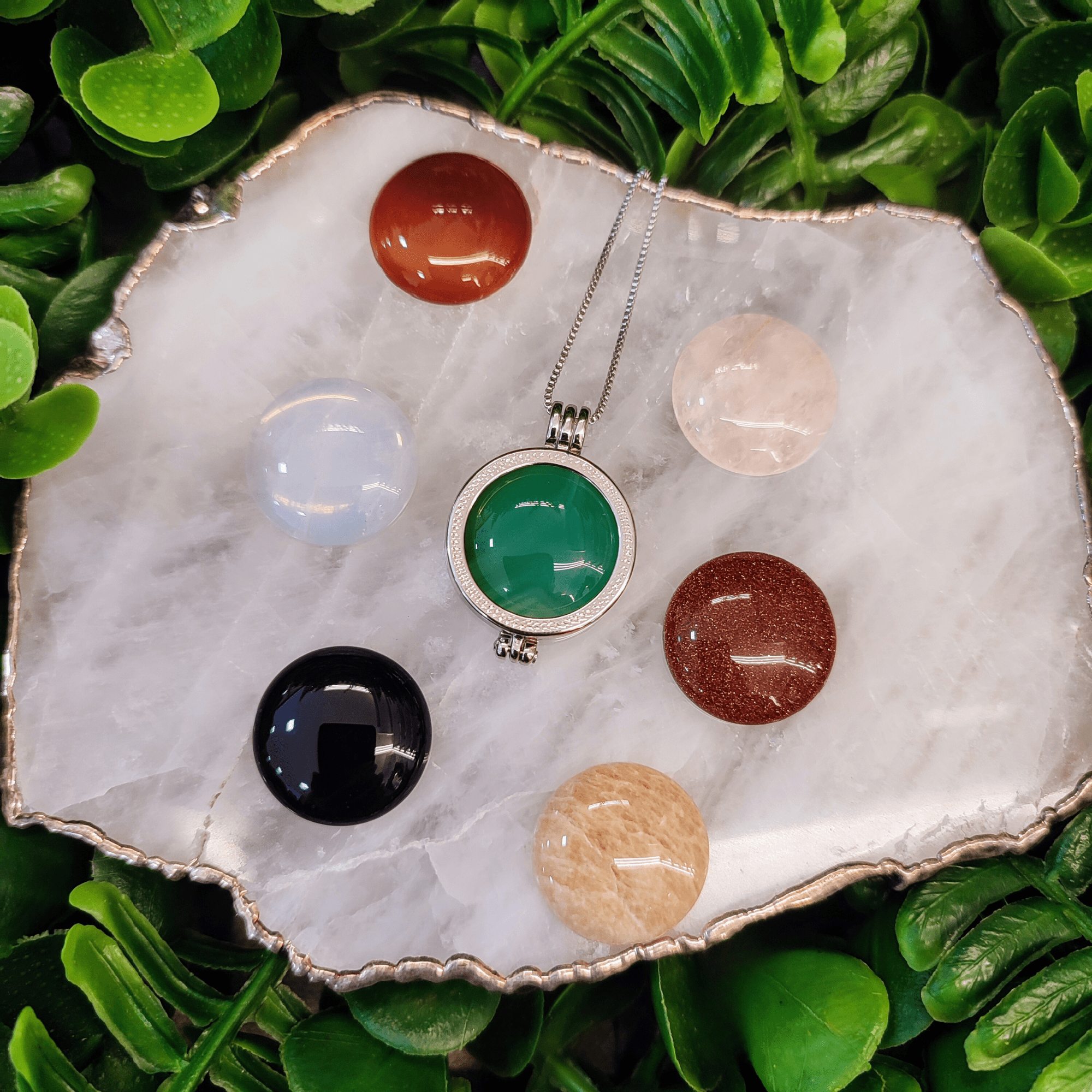 Colar Mix de Pedras - Prata